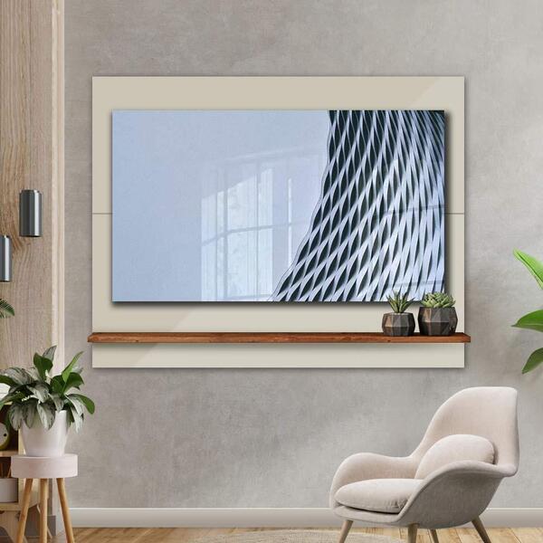 Painel Para Sala Tv 55 Polegadas Off White Madeira Vênus Tebarrot ...