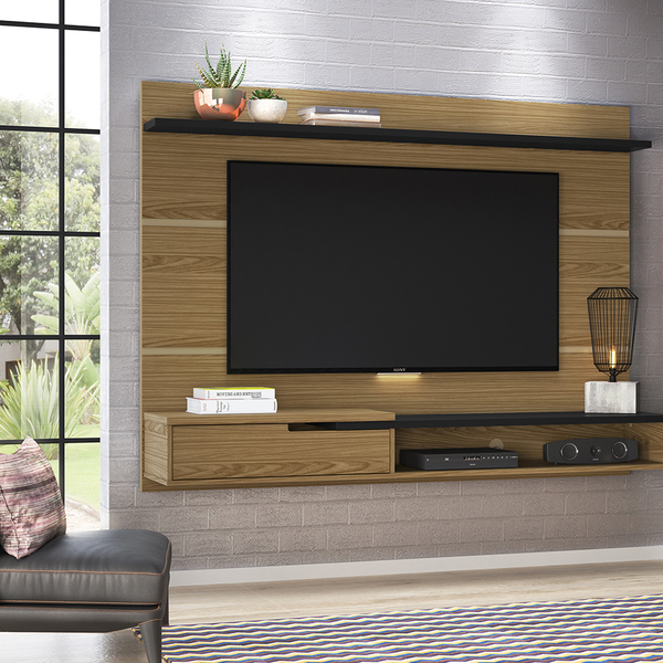 Painel Para Tv 50 Polegadas Home Mel Freijo/preto Ac Balaton | Leroy Merlin