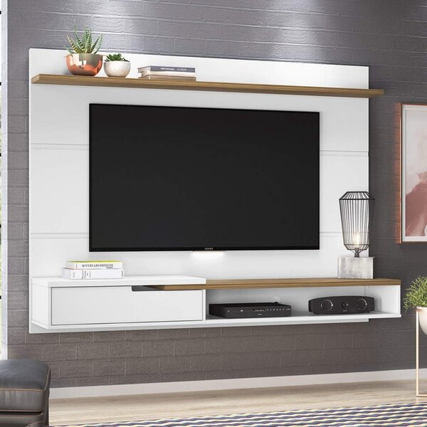 Painel Para Tv 50 Polegadas Suspenso Home Balaton Olivar Branco/mel ...