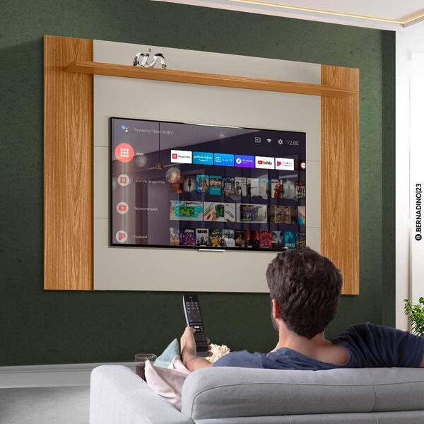 Painel Para Tv 55 Polegadas Extensível 1,60/1,80m Tulum Nature Off ...