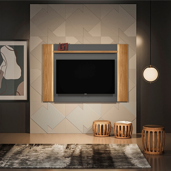 Painel Para Tv 60 Polegadas Com Led Luton Nature Chumbo | Leroy Merlin