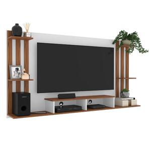 Painel Para Tv 52 Polegadas Com Nicho Dijon - Branco / Nature ...