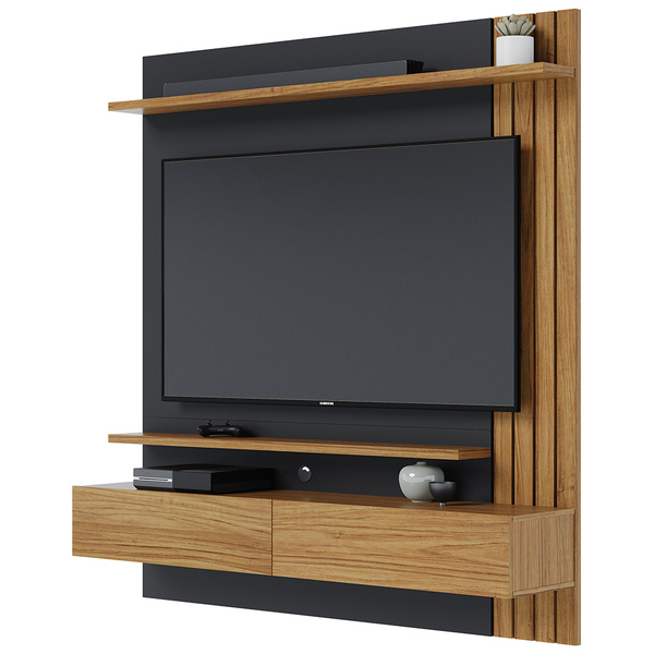 Painel Para Tv 65 Pol Com Bancada Suspensa 150cm Will C04 Noce Milano ...