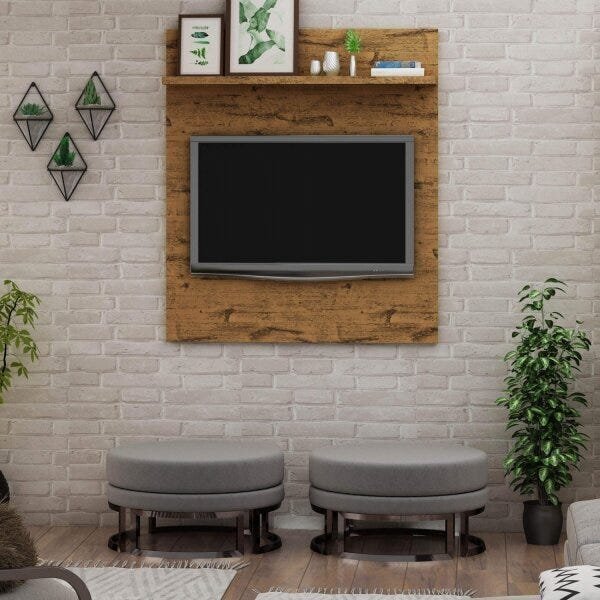 Painel Para Tv Até 32 Polegadas 1 Prateleira Yan Patrimar Móveis Nature ...