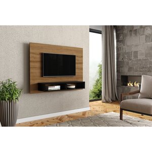 Painel Para Tv Até 43 Polegadas 1 Prateleira 2 Nichos Ozini Castanho Argel/preto | Leroy Merlin