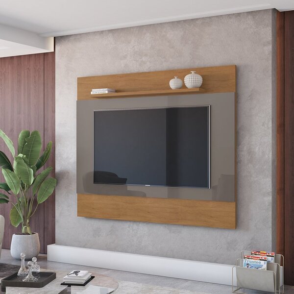 Painel Para Tv Até 50 Polegadas 158cm 1 Prateleira Quasar Cinza Perola ...