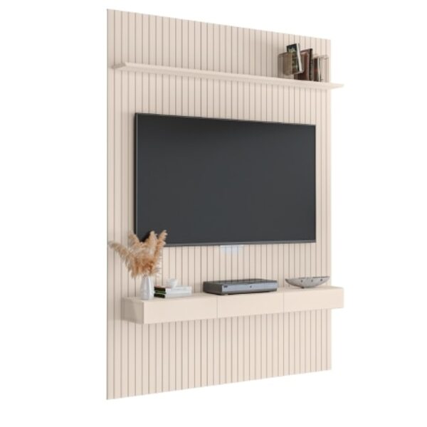 Painel Para TV Até 55 Polegadas 1,39x2,40m Ripado Com Nicho Arbo Off ...