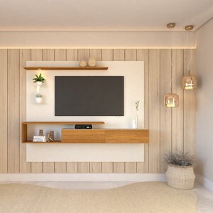 Painel Para Tv Até 55 Polegadas Com 2 Portas E 4 Nichos Celine Branco ...