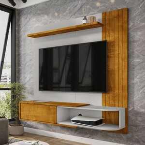 Painel Para Tv Até 55 Polegadas Paraty 1 Porta Naturalle/off White ...