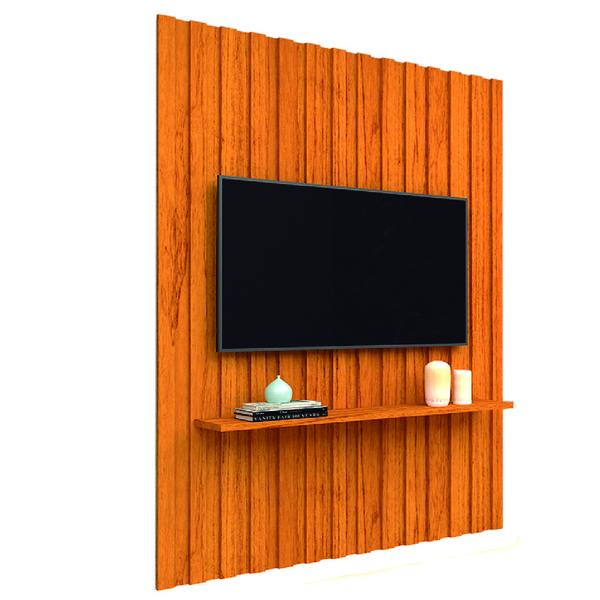 Painel Para Tv Até 55 Polegadas Ripado 1,28x1,85m Com Prateleira ...