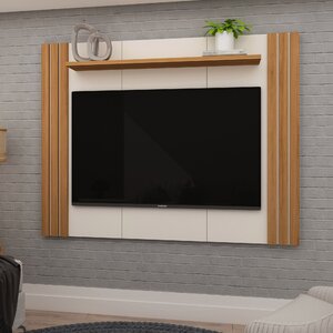 Painel Para Tv Até 55 Polegadas Ripado 1 Prateleira 160cm Verona Camaru ...