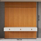 Painel Para Tv Até 55 Polegadas Ripado Mdf 250cmx184cm Royale Marrom ...