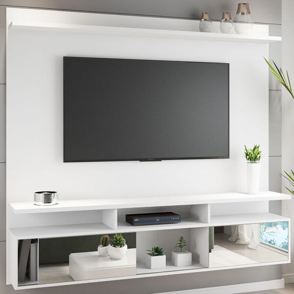 Painel Para Tv Até 55 Polegadas Rizon 2 Portas Branco - Viero Móveis | Leroy Merlin