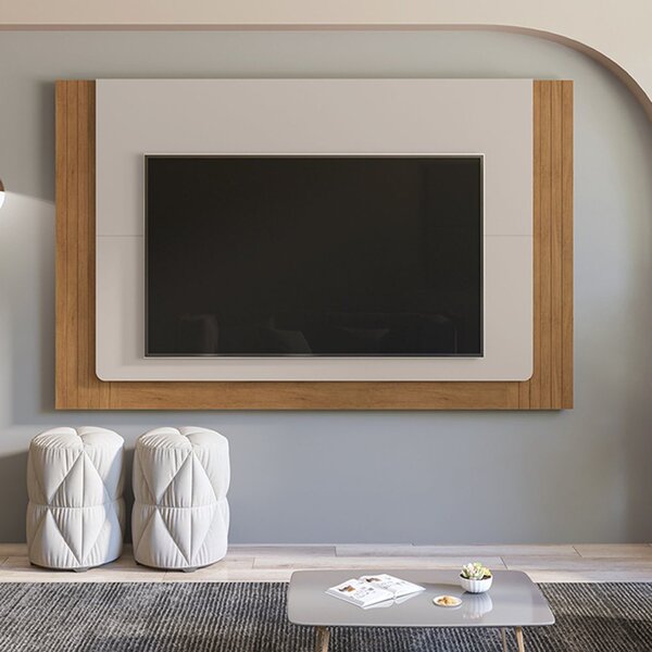 Painel Para Tv Até 60 Polegadas 217cm Pisa Yescasa Off White/cedro ...