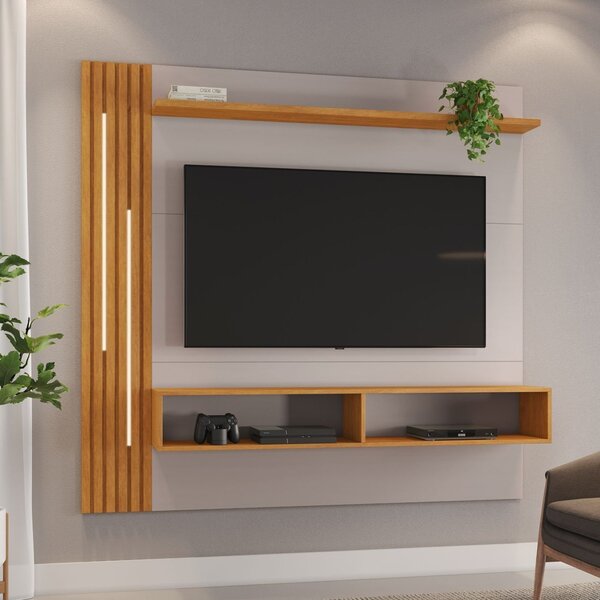 Painel Para Tv Até 65 Polegadas Agrado Candian Off White/cinamomo ...