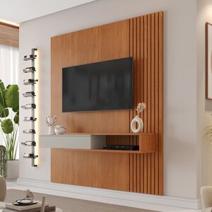 Painel Para Tv Até 65 Polegadas Mdf 182cmx217cm Impérium Naturalle/off ...