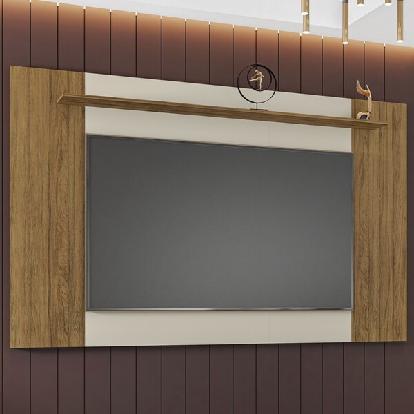 Painel Para Tv Até 70 Polegadas Doha Off-white/cinamomo - Móveis ...
