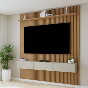 Painel Para Tv Até 70 Polegadas Frisado Curitiba Cinamomo/off White ...