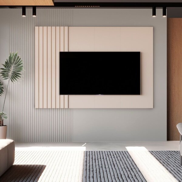 Painel Para Tv Até 70 Polegadas Ripado 180cm Boto Off White | Leroy Merlin