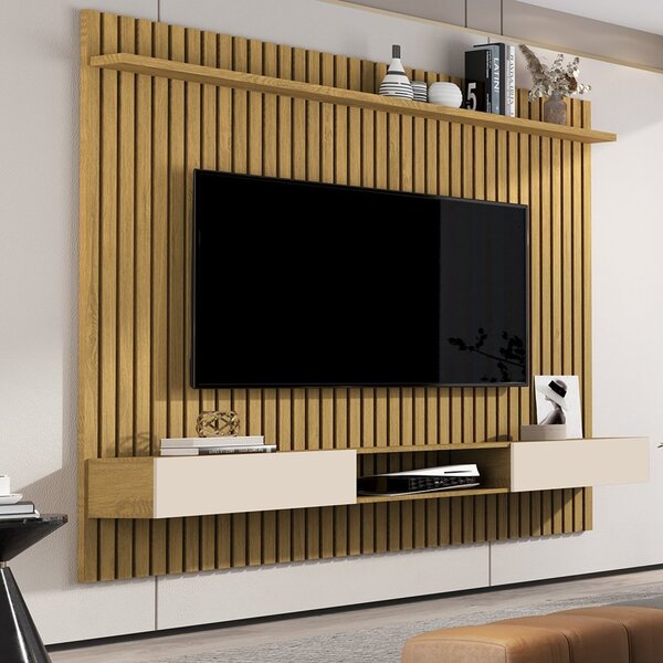 Painel Para Tv Até 70 Polegadas Ripado Vênus Com Nicho 2 Portas E ...