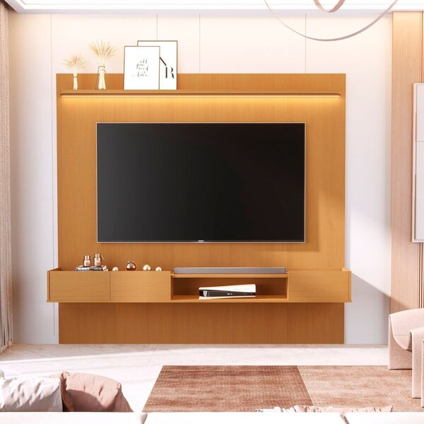 Painel Para Tv Até 84 Polegadas Com Led Mdf 233cmx219cm Led Nicho ...