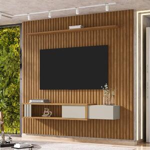 Painel Para Tv Até 85 Polegadas Ripado Com 1 Gaveta E Nicho Multimóveis ...