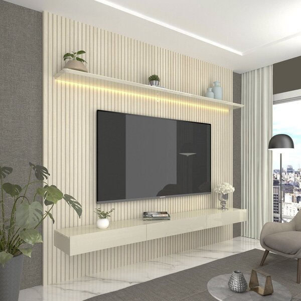 Painel Para Tv Até 90 Polegadas Led 100% Mdf 224cmx250cm Impressão ...
