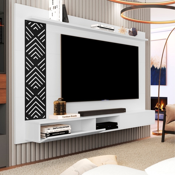 Painel Para Tv Davinci Branco Preto | Leroy Merlin