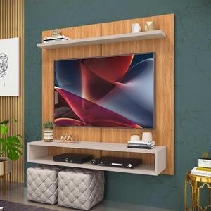 Painel Para Tv Quarto Até 50 Polegadas Carvalho Nobre Griz Timothy Shop Jm | Leroy Merlin