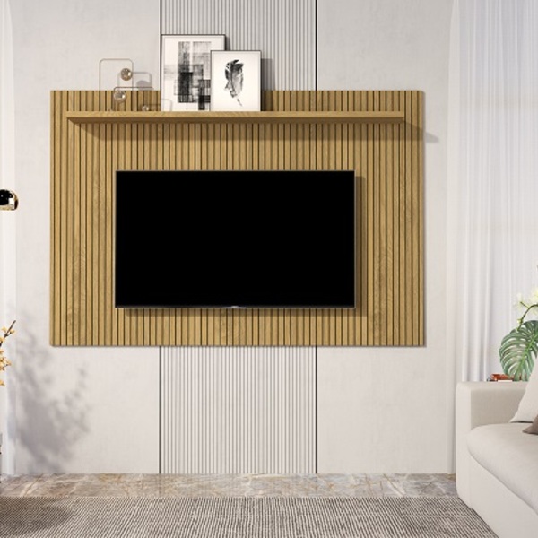 Painel Para Tv Ripado Frisado Até 65 Polegadas Classic 1.6x1.35 Cumaru ...