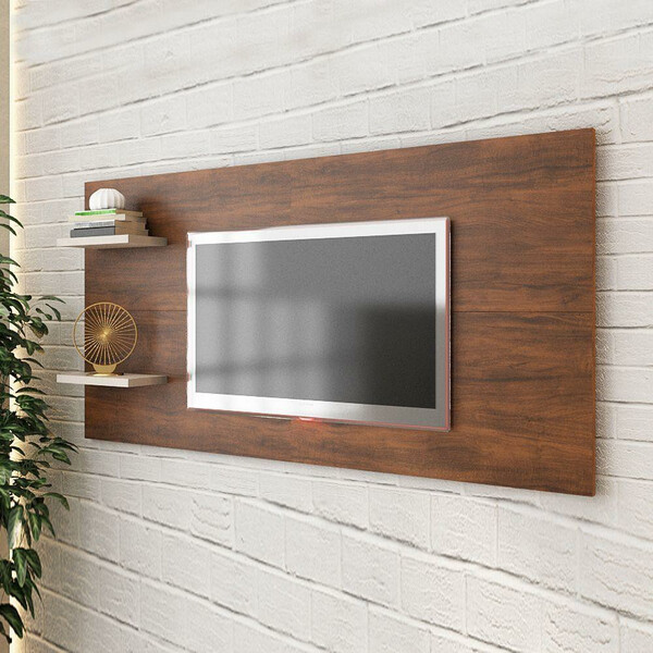 Painel Para Tv Silver Até 55 Polegadas 2 Prateleiras Viero | Leroy Merlin