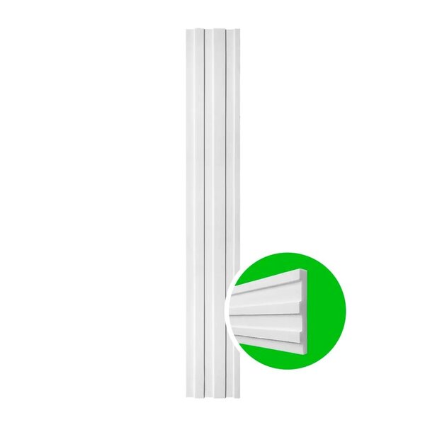 Painel Ripado De Eva Autocolante Com 1 Ripa Pr61 10cm X 2,50m Branco ...