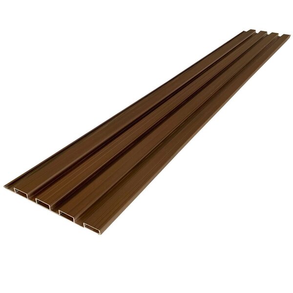 Painel Ripado Em Placa 100x0,15cm (1,05m²) Pvc + 2 Cantoneiras 1,05 ...
