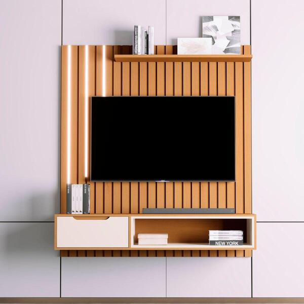 Painel Ripado Para Tv 58 Polegadas Autumn Nature Off White | Leroy Merlin