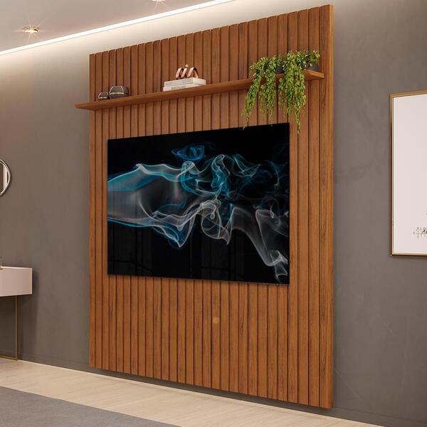 Painel Ripado Para Tv Até 65 Polegadas Freijó Pratic Dj Móveis | Leroy ...