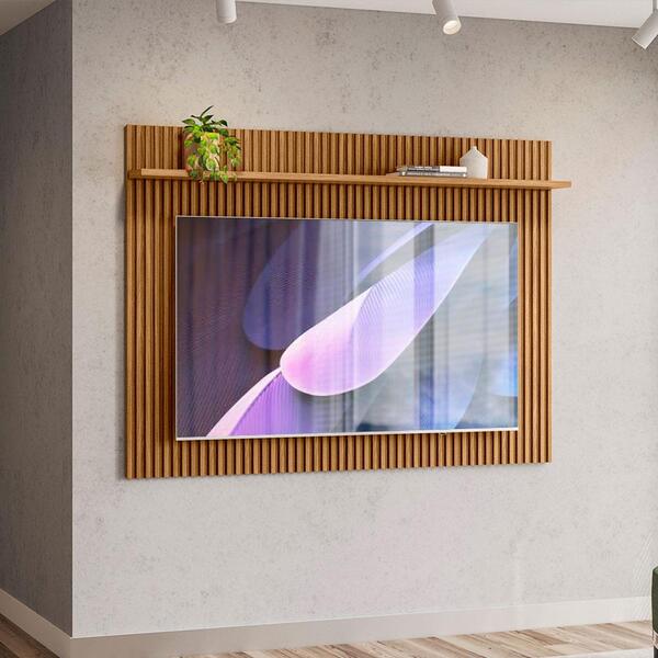 Painel Ripado Para Tv Até 75 Polegadas Nature Fosco Genova Linea Brasil ...