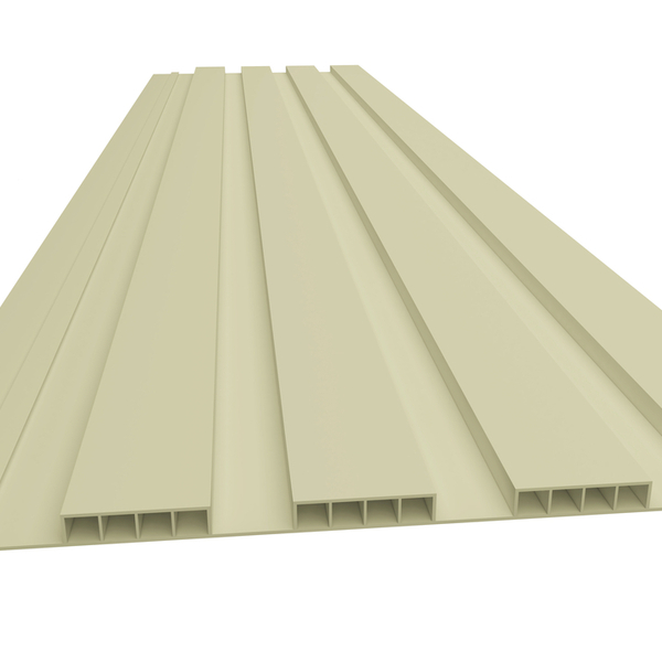 Painel Ripado Pvc 3d Relevo Barra 2,70x0,25 Creme Plasbil | Leroy Merlin