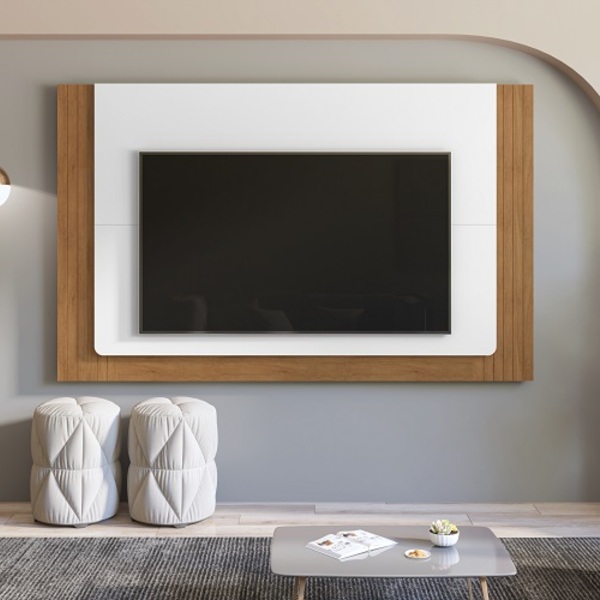 Painel Roma 2.17 Branco/cedro - Casa D Móveis | Leroy Merlin