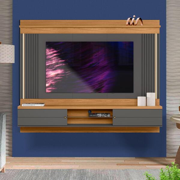 Painel Suspenso Para Tv 75 Polegadas Nature Chumbo Shop Jm | Leroy Merlin