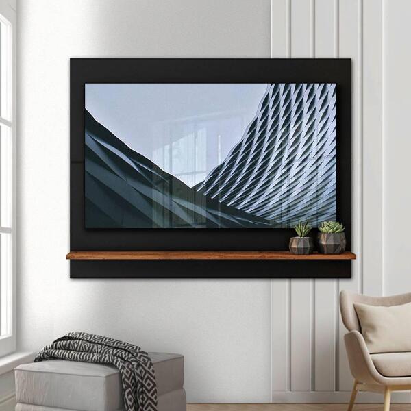 Painel Tv 55 Polegadas Preto Madeira Vênus Tebarrot | Leroy Merlin