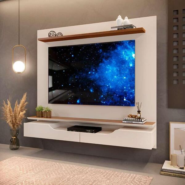 Painel Tv Quarto Até 60 Polegadas Off White Freijó Levi Dj Móveis ...