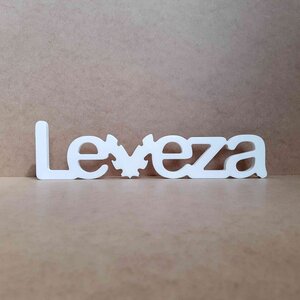 Palavra Decorativa Leveza 45cm Em Mdf Laqueado Branco 15mm Branco ...