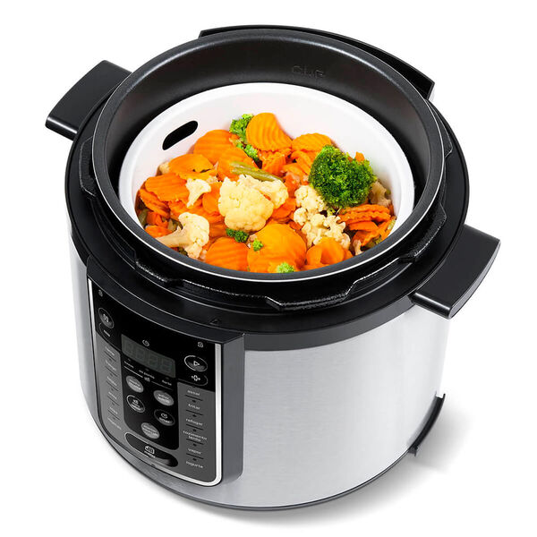 Panela De Pressão Elétrica Midea Mastersteam 6l Ppg70s Inox 127v ...