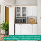 Paneleiro Duplo Cristaleira Unna 4 Portas E 1 Forno - Poliman Móveis ...