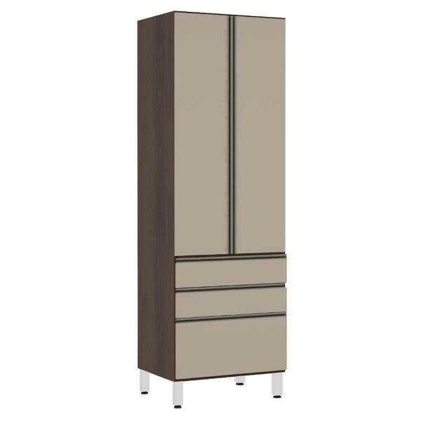 Paneleiro Torre 70cm Jade Nogueira Dourado Com Connect | Leroy Merlin
