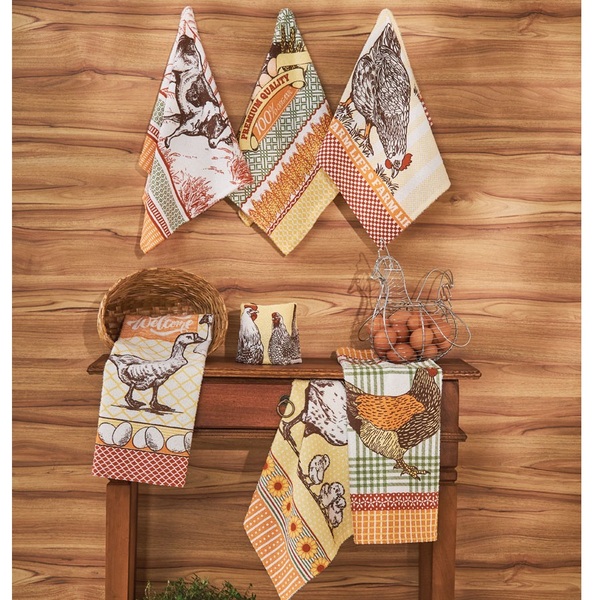 Pano De Copa Lepper Estampado Fazenda 40cm X 60cm Com 6 Peças | Leroy ...