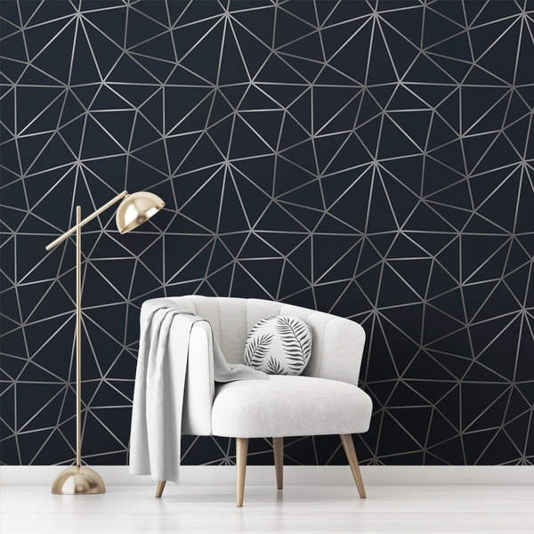 Papel De Parede Adesivo Azul Acizentado Sala Lavável 6m | Leroy Merlin Papel De Parede Adesivo Azul Acizentado Sala Lavável 6m | Leroy Merlin