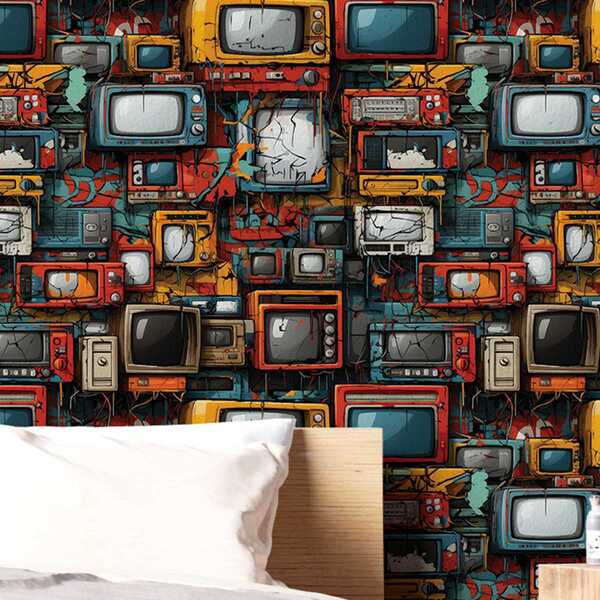 Papel De Parede Arte Gamer Decorativa Geek Retro 3d Auto Adesivo Varias ...