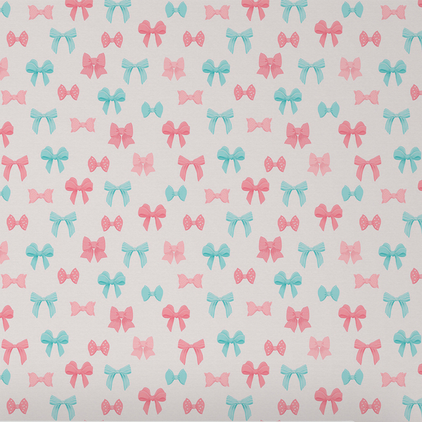 Papel de Parede Vinilizado Laços Rosa e Azul Rolo com 10m Inspire ...