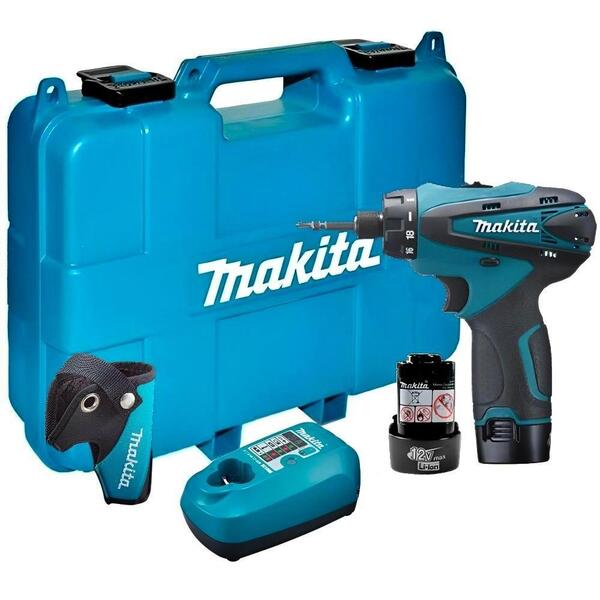 Parafusadeira Furadeira 10mm 3/8'' À Bateria 12v Com Bateria Carregador Maleta Df030dwe Makita ...